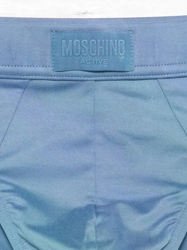 Moschino Logo-patch Briefs - Blue