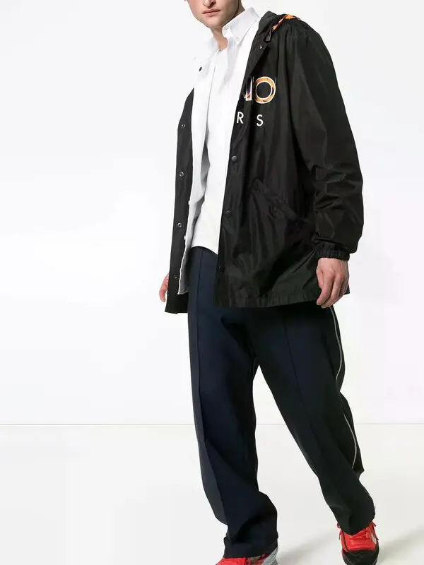 Kenzo Logo Print Hooded Windbreaker Jacket