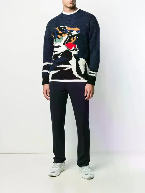 Kenzo Tiger Intarsia Wool-mohair Blend Jumper