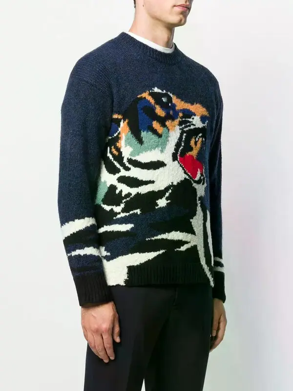 Kenzo Tiger Intarsia Wool-mohair Blend Jumper