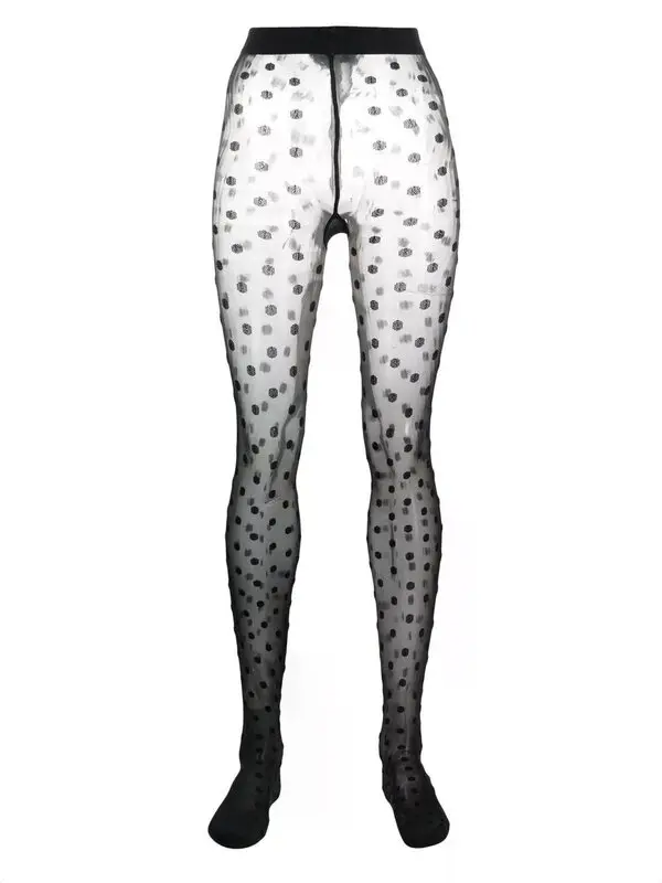 LANVIN Polka Dot Tights - Black