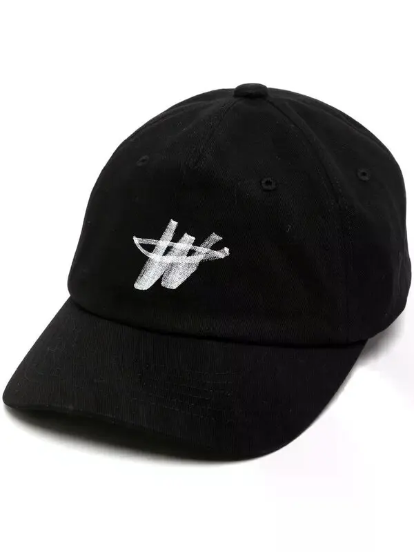 We11Done Logo Detail Baseball Cap - Black