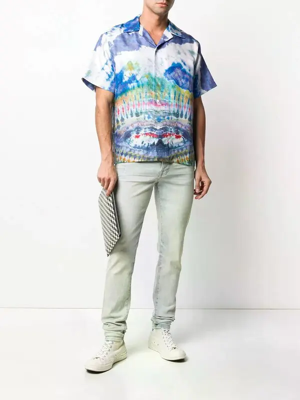 Amiri Tie-dye Silk Shirt