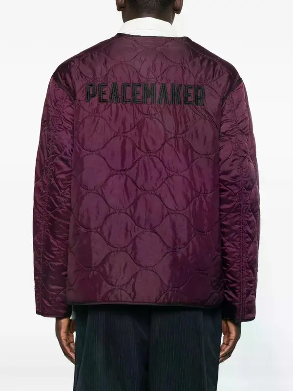 OAMC Burgundy Quilted Peacemaker Liner Jacket