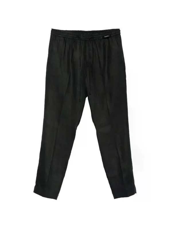 MICHAEL COAL Coulisse Drawstring Elasticated-waist Trousers - Black