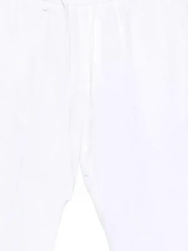 MICHAEL COAL Coulisse Drawstring Elasticated-waist Trousers - White