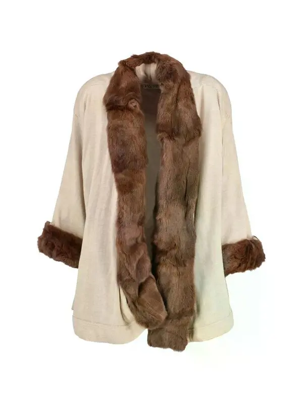 Gianfranco Ferre Fur Trimmed Coat