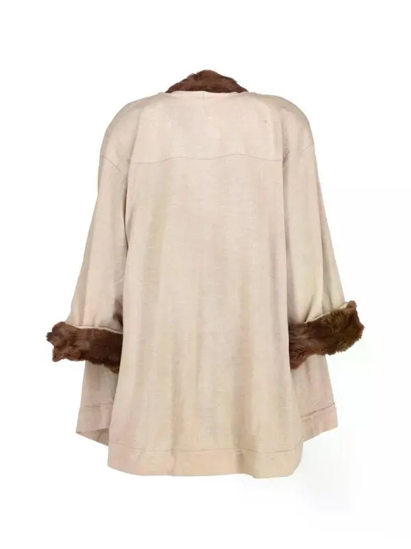 Gianfranco Ferre Fur Trimmed Coat