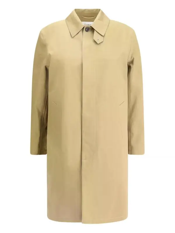 Saint Laurent Gabardine Coat With Clasp Button Closure
