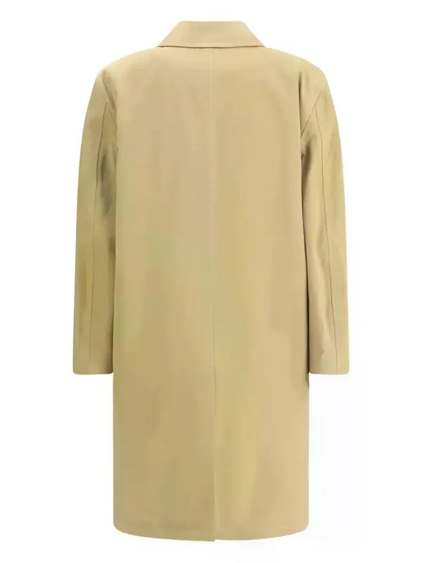 Saint Laurent Gabardine Coat With Clasp Button Closure