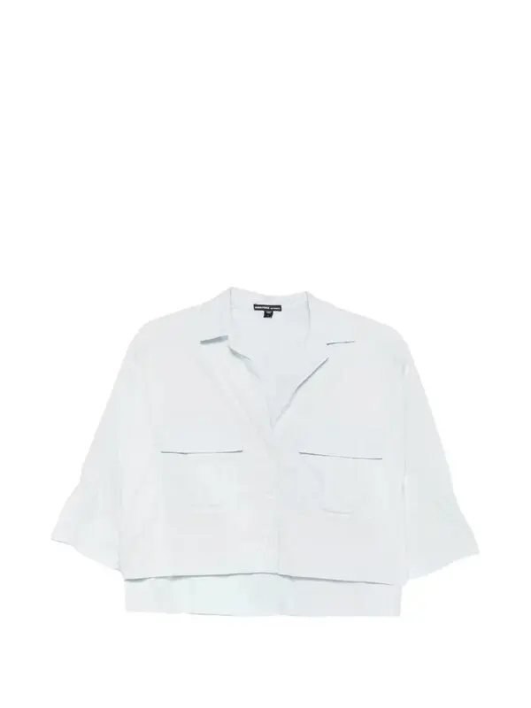 JAMES PERSE Cropped Shirt With Patch Pockets
