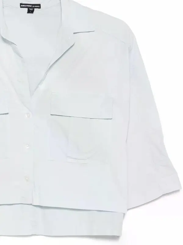 JAMES PERSE Cropped Shirt With Patch Pockets