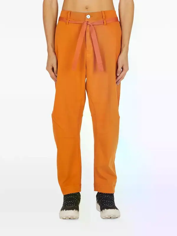 Stone Island Belted Straight Leg Trousers