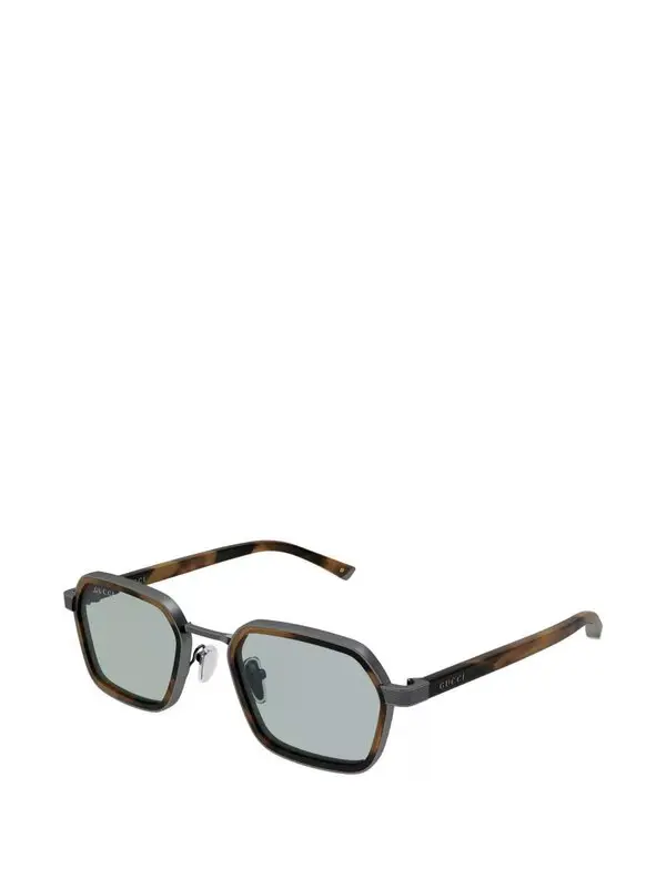 Gucci Geometric Frame Tortoiseshell-effect Sunglasses - Brown