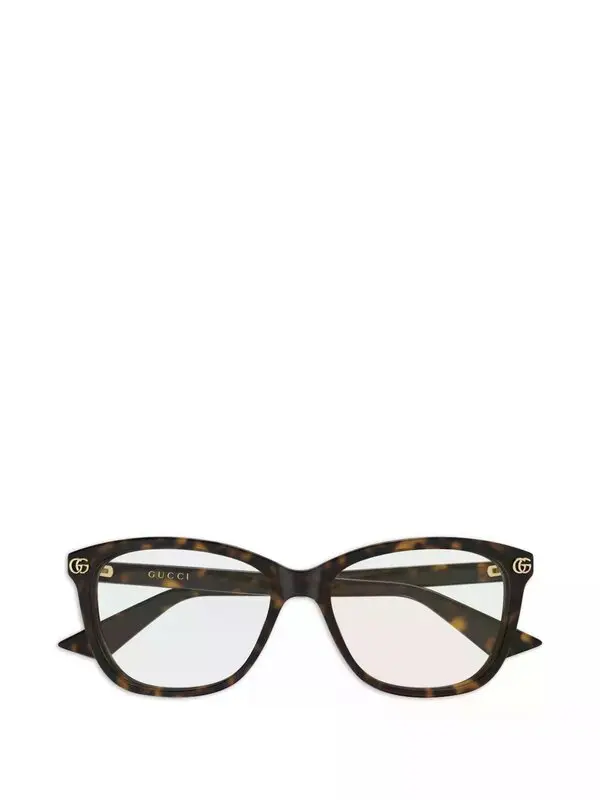 Gucci Double G Eyeglasses - Brown
