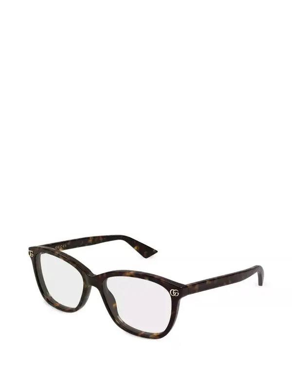 Gucci Double G Eyeglasses - Brown