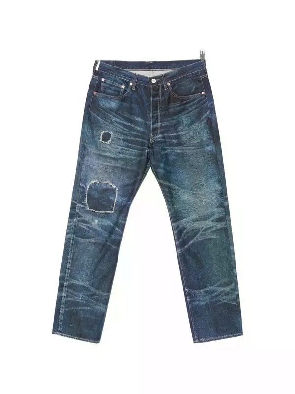 Junya Watanabe Whiskering Effect Trousers - Blue