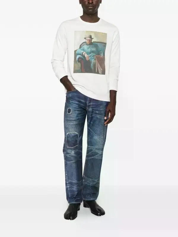 Junya Watanabe Whiskering Effect Trousers - Blue