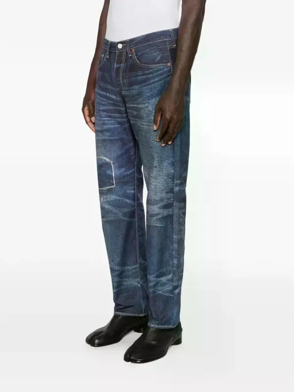 Junya Watanabe Whiskering Effect Trousers - Blue