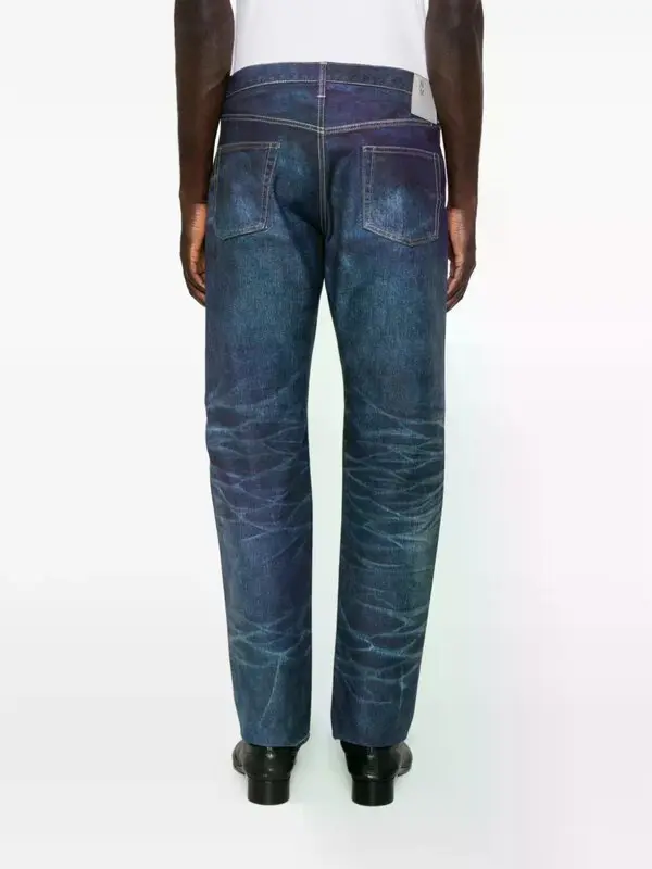 Junya Watanabe Whiskering Effect Trousers - Blue