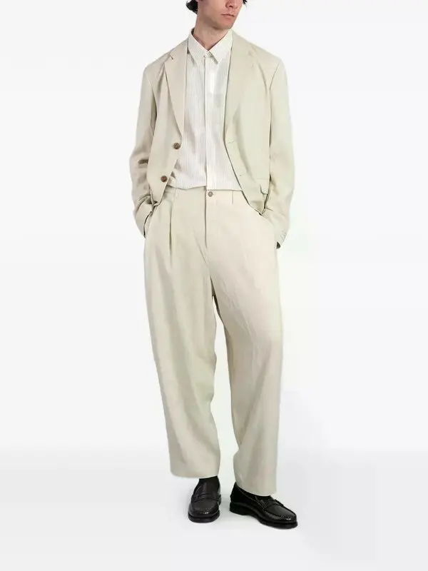 Maison Kitsuné Striped Oversized Cotton Shirt - Neutrals