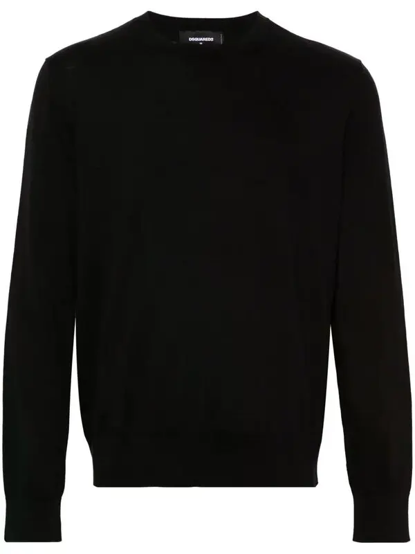 Dsquared2 Logo Plaque Fine Knit Jumper