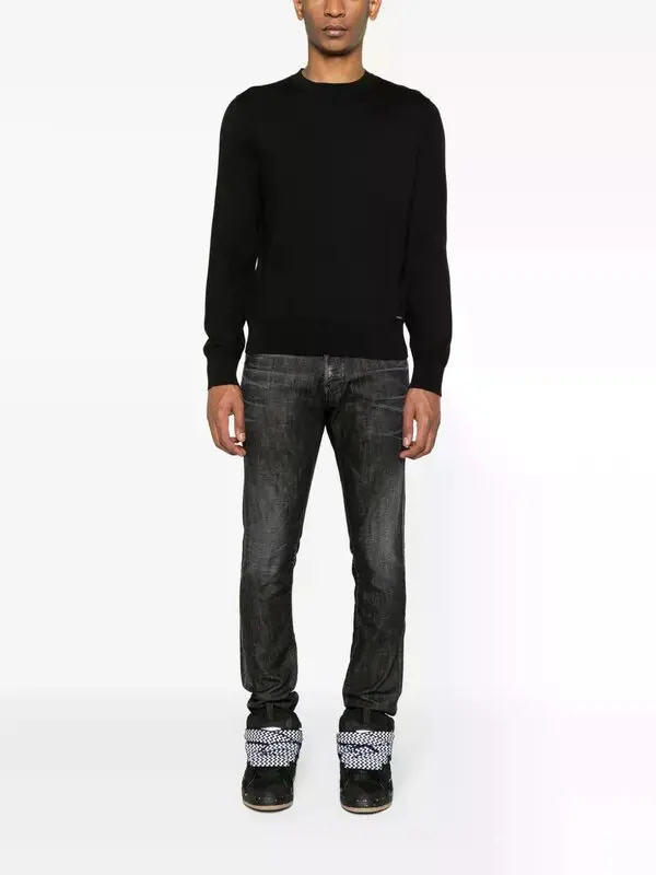 Dsquared2 Logo Plaque Fine Knit Jumper