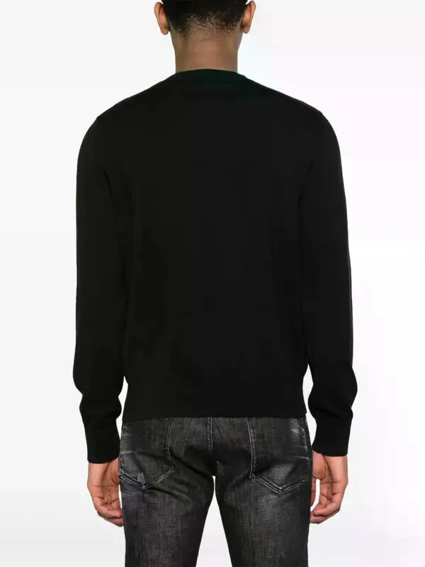 Dsquared2 Logo Plaque Fine Knit Jumper