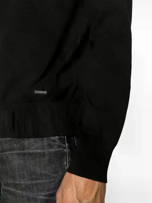 Dsquared2 Logo Plaque Fine Knit Jumper