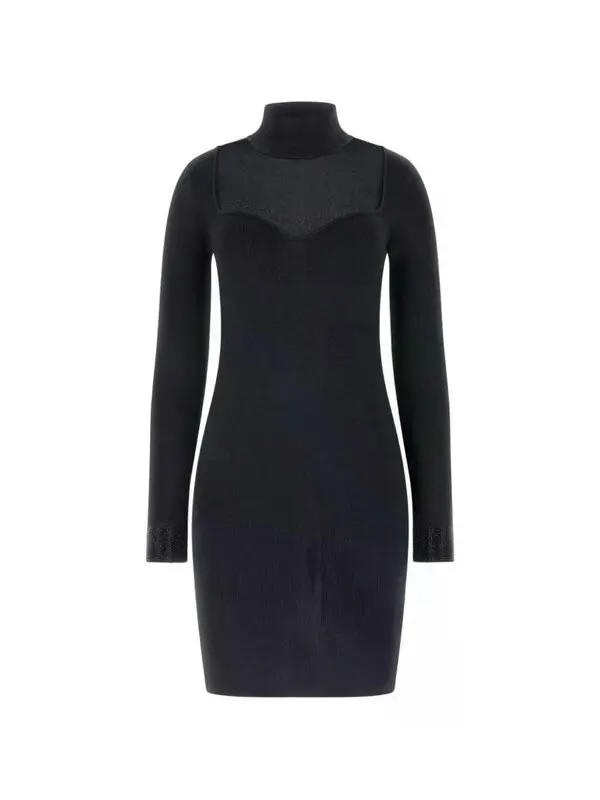 Guess Embellished Mini Dress With Turtleneck