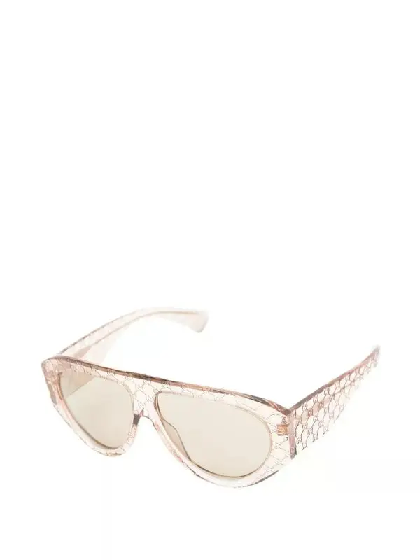 Gucci Gg Monogram Pilot-frame Sunglasses