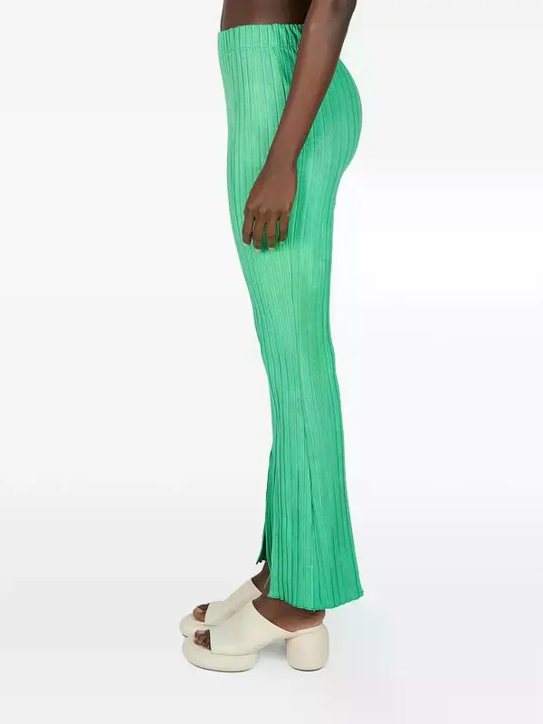 SIMONMILLER Pleated High-waisted Trousers With Front Slits