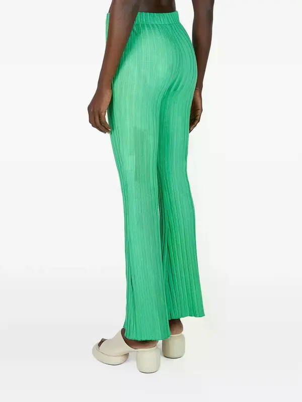 SIMONMILLER Pleated High-waisted Trousers With Front Slits