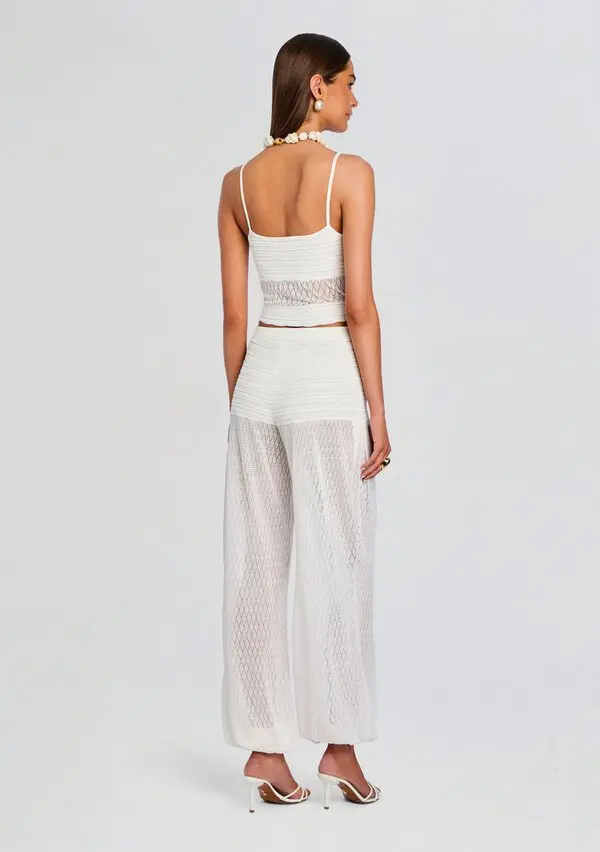 Retrofete Lesli Ruffle Pointelle Cami