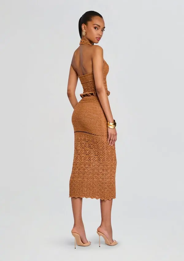 Retrofete Laurine Crochet Halter Neck Top