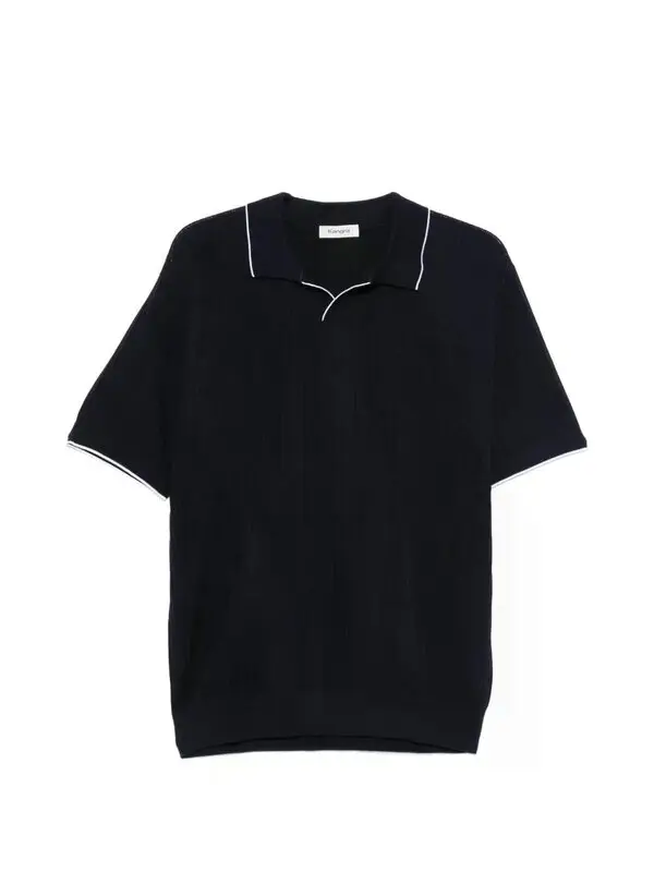 KANGRA Contrast-trim Ribbed-knit Sweater