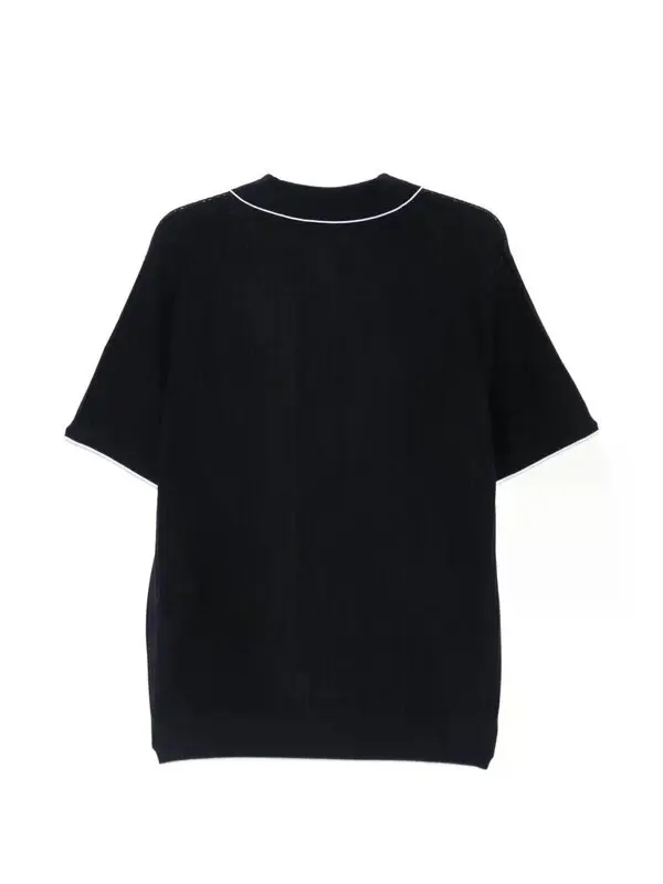 KANGRA Contrast-trim Ribbed-knit Sweater