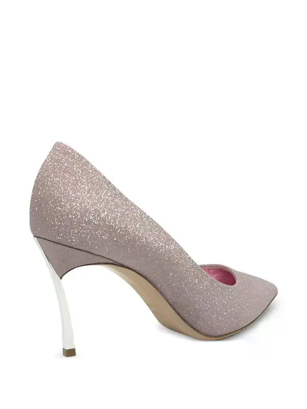 Casadei Blade Glitter-effect Pointed-toe Heeled Pumps - Pink