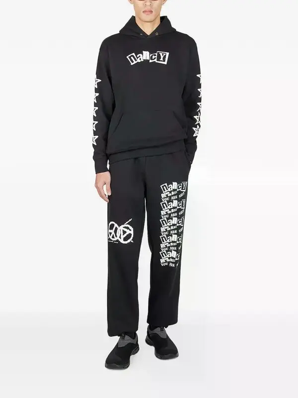 NANCY Logo Print Hoodie