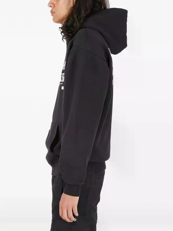 HYMNE Graphic Print Kangaroo Pocket Hoodie