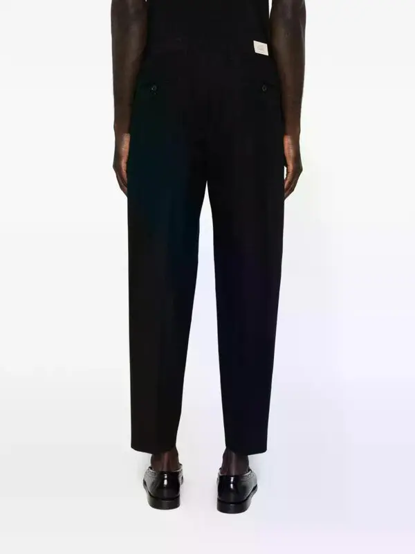 BRIGLIA 1949 Pleated Pressed-crease Trousers - Black