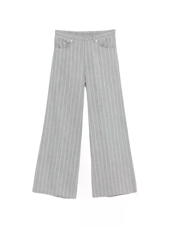 PANICALE Pinstripe Wide-leg Trousers