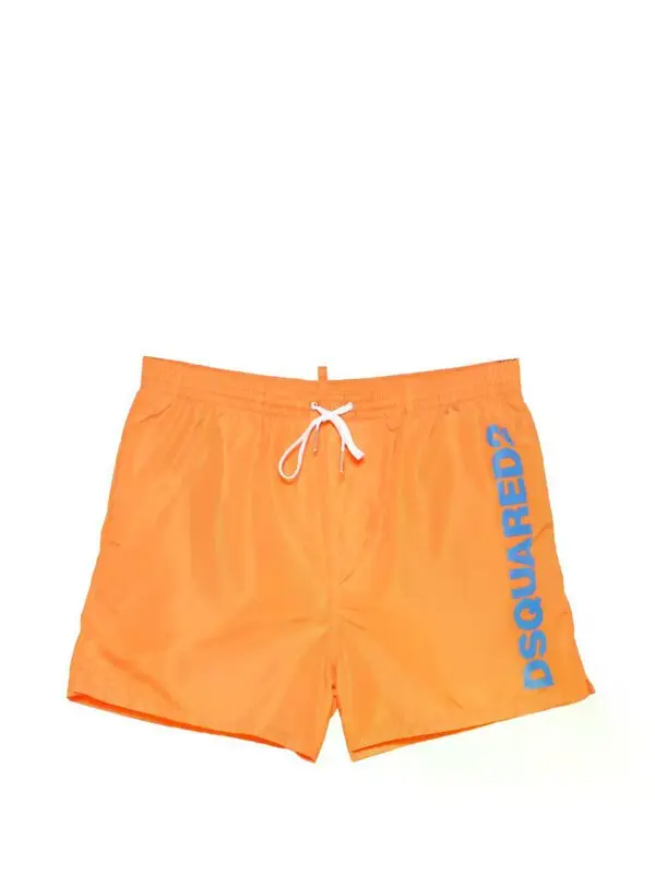 Dsquared2 Logo Drawstring Swim Shorts - Orange
