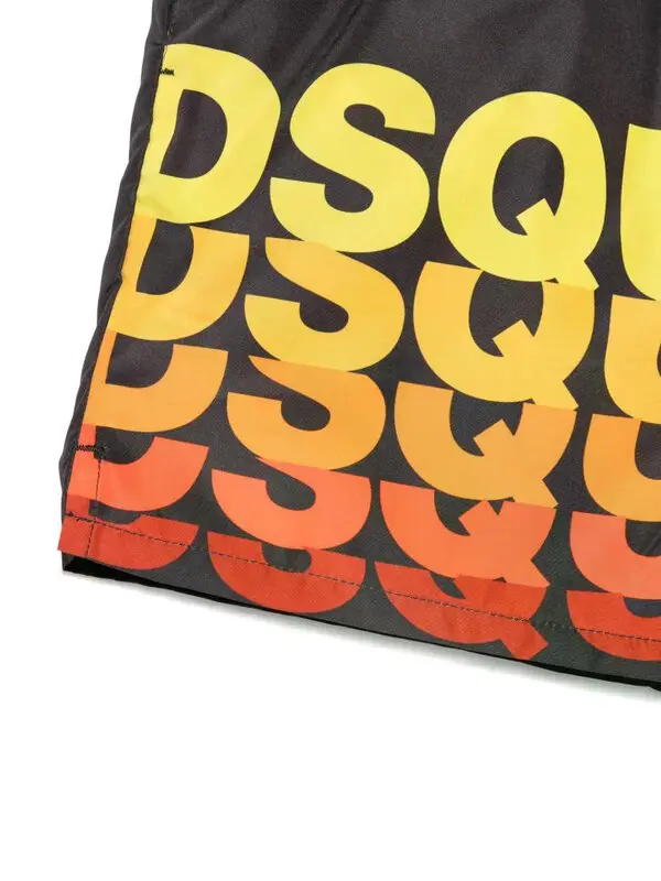 Dsquared2 Logo Print Swim Shorts - Black