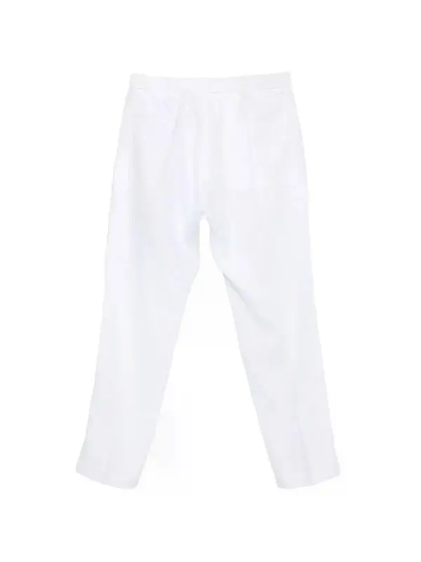 MICHAEL COAL Coulisse Drawstring Elasticated-waist Trousers - White