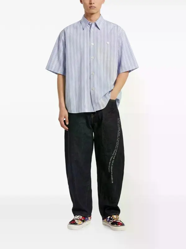 Undercover Striped Short-sleeve Shirt