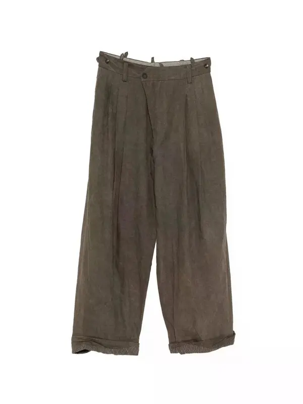 ZIGGY CHEN Pleated Wide-leg Trousers