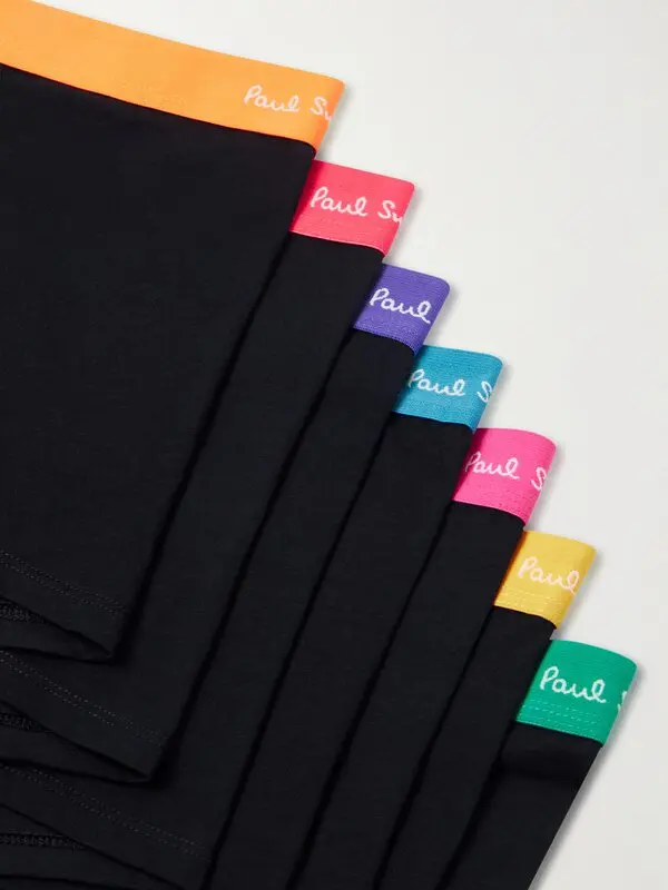 Paul Smith Three-pack Stretch Organic Cotton-blend Jersey Boxer Briefs - Black