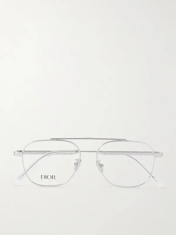 Dior Diorbotanicao S6u" Aviator-style Optical Glasses - Silver