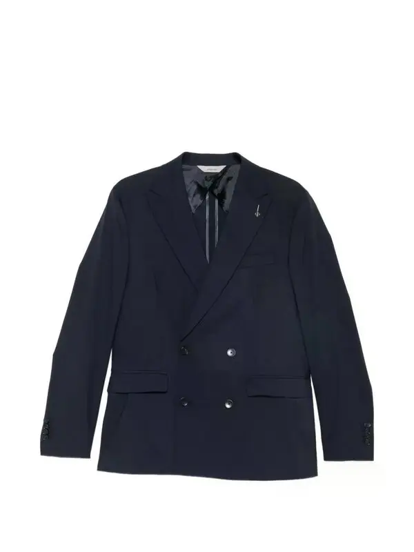 PAOLONI Double-breasted Suit - Blue